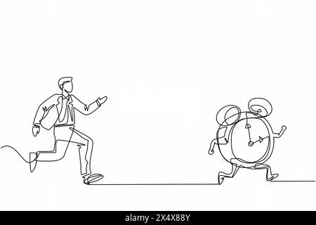 Flat illustration people are being chased by deadlines. Illustration ...