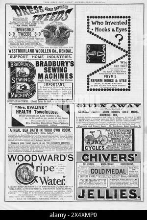 Page of Victorian adverts 1897 Stock Photo - Alamy