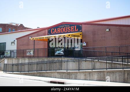 C.W. Parker Carousel Museum in Historic Leavenworth Kansas Stock Photo ...