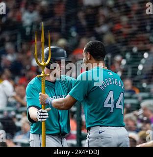 Seattle Mariners' Luke Raley in action during a baseball game against ...