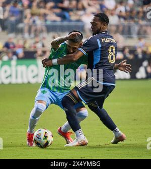 Seattle Sounders FC forward Paul Rothrock (14) celebrates after scoring ...