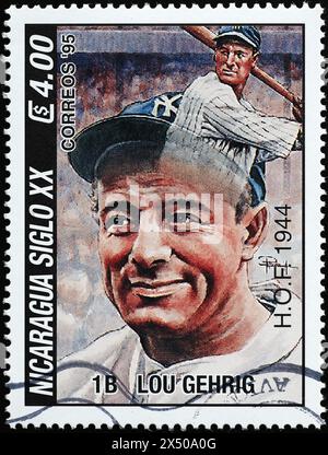 Lou Gehrig. Portrait of the American baseball player, Henry Louis ...