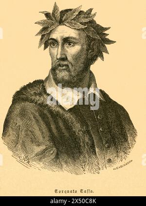 Italy, Sorrento, Campania, Torquato Tasso, Italian poet of the 16th ...