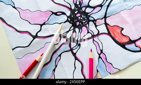 Neurographic art therapy draws intricate patterns, enhancing ...