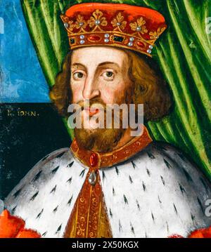 John King of England (1166-1216) on engraving from 1830. King of ...