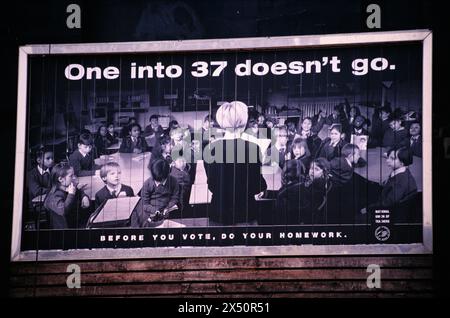 A 1997 TUC sponsored general election campaign poster. London, UK ...