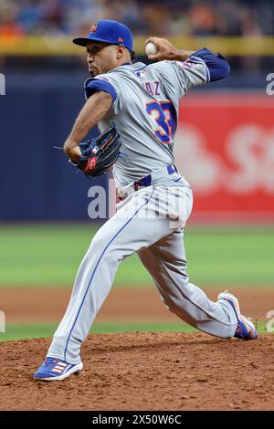 New York Mets pitcher Edwin Díaz during the eighth inning of a baseball ...
