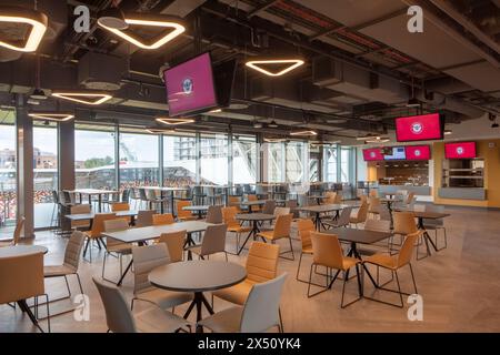 Inside the stadium concourse showing one of the bar areas. Brentford ...