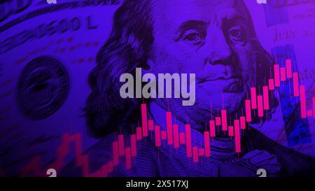 Modern Financial Background with $100 Bills and Statistics Stock Photo ...
