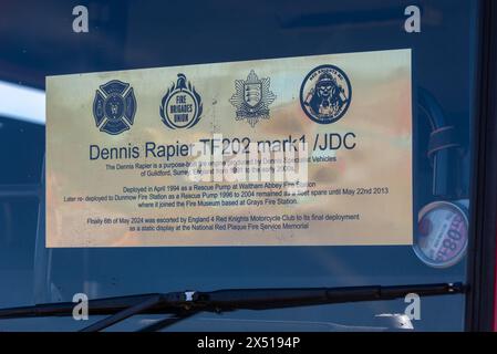 Dennis Rapier Fire Engine Stock Photo - Alamy