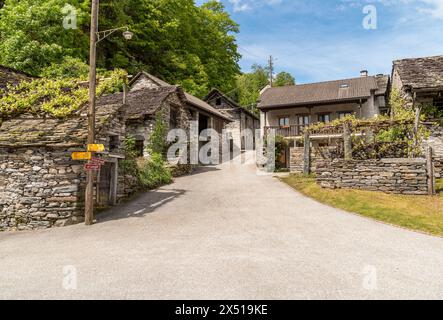 Ancient village Moghegno with rustic stone houses, hamlet of Maggia in ...