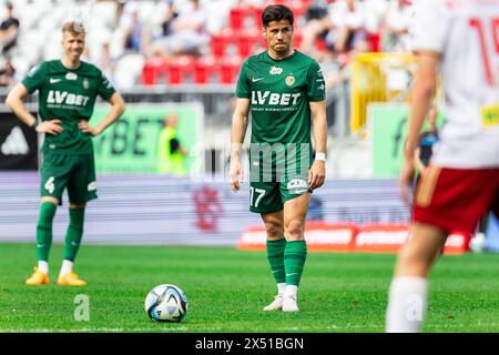 Petr Schwarz of Slask seen in action during the Polish PKO Ekstraklasa ...