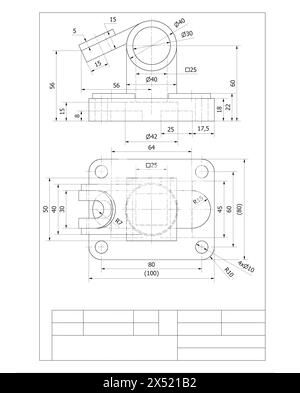 technical drawing metal mechanical joints to calculate resistance ...