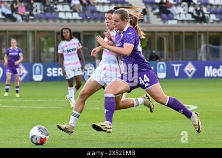 ACF Fiorentina Women's defender Emma Faerge celebrates after scoring a ...