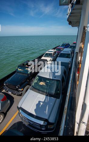 Cape Hatteras/ Ocracoke Island vehicle ferry. Outer Banks, North ...
