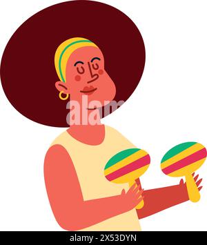 reggae man with maracas isolated design Stock Vector Image & Art - Alamy