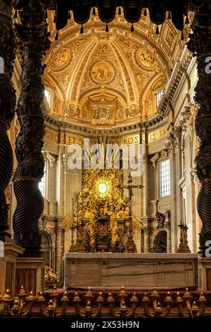 The Chair of St. Peter, located in St. Peter's Basilica in Vatican City ...
