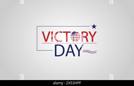 Remembering Victory Day American Flag Illustration Text Inspiration ...