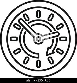 Timeframe duration plan icon outline vector. Agenda period. Contract ...