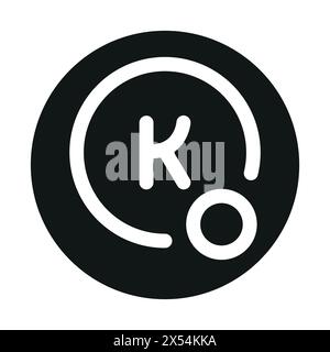 Potassium line black icon. Nutrition facts Stock Vector Image & Art - Alamy