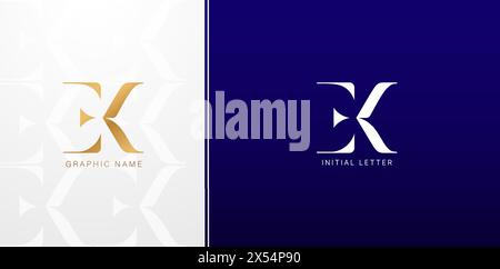 EK initials letters monogram logos designs symbol for business cards ...