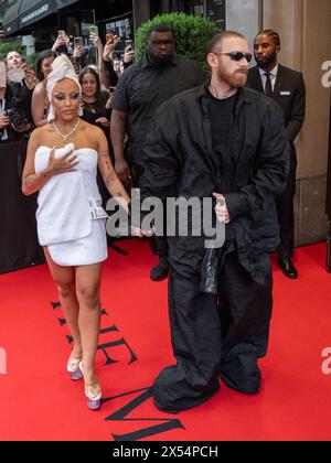 Doja Cat and Beka Gvishiani at The Mark Hotel before the 2024 Met Gala ...