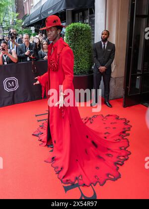 Wisdom Kaye departs The Mark Hotel for the 2024 Met Gala in New York ...