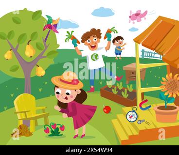 vector cartoon family background Stock Vector Image & Art - Alamy