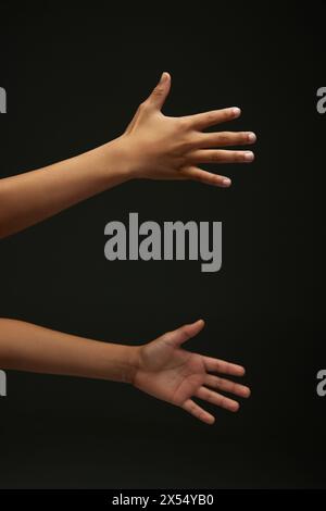 Image of teen african american people wearing backpacks sitting on ...