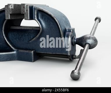 Bench Vice Isolated Stock Photo - Alamy
