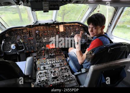 Cockpit of Vickers 1103 VC10 originally owned by the Sultan of Oman and ...