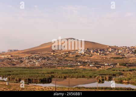 Large mud volcano in Masazir. Baku. Azerbaijan Stock Photo - Alamy