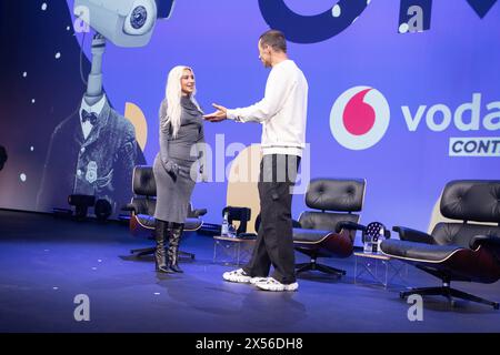 Kim Kardashian und Kai Pflaume beim OMR Festival 2024 in den Messehallen. Hamburg, 07.05.2024 ...