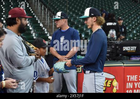 Seattle Mariners pitcher Bryce Miller throws against the Toronto Blue ...