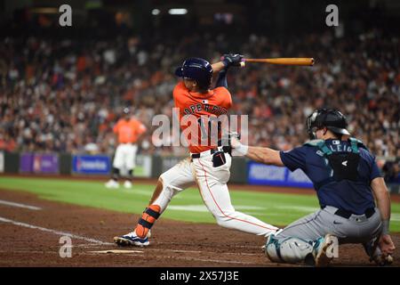 Houston Astros' Joey Loperfido bats during the fourth inning of a ...