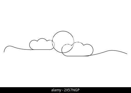 Minimalist Continuous Line Drawing of a Serene Human Profile Stock ...