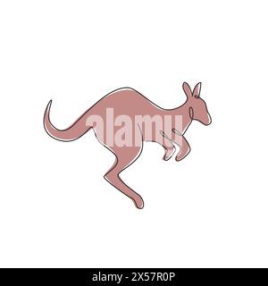 jump wallaby lines art logo design Stock Vector Image & Art - Alamy
