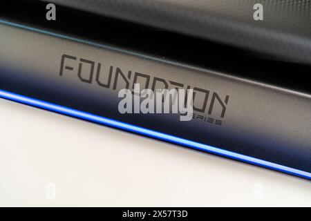 Close-Up of the Foundation Series Label on a Tesla Cybertruck Stock ...