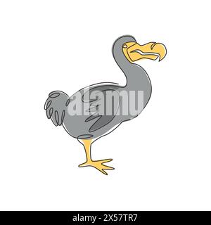 Dodo bird cartoon character. Endemic species of flightless bird raphus ...