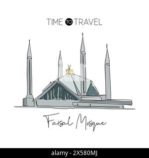 Pakistan, Islamabad travel landmark vector illustration Stock Vector ...
