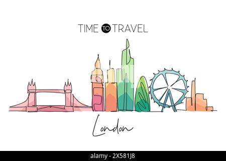 London Line drawing London illustration in line style on white ...