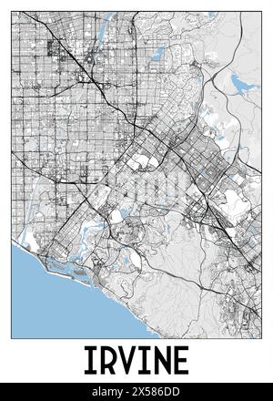 Vector city map of Irvine California USA Stock Vector Image & Art - Alamy