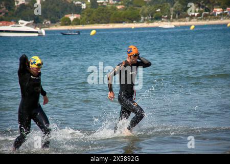 Sabaris, Baiona, Pontevedra, Spain; July 15, 2023; Triathlon ...