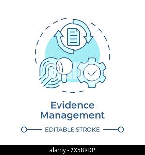 Evidence management soft blue concept icons Stock Vector Image & Art ...