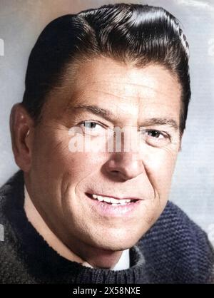Portrait of President Ronald Reagan Stock Photo - Alamy
