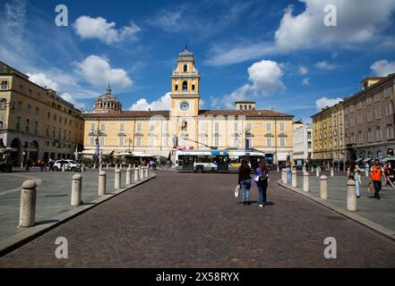 Parma urban landscape with cloudy sky Stock Photo - Alamy