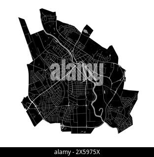 Map of Tartu, Estonia. Detailed city vector map, metropolitan area with ...
