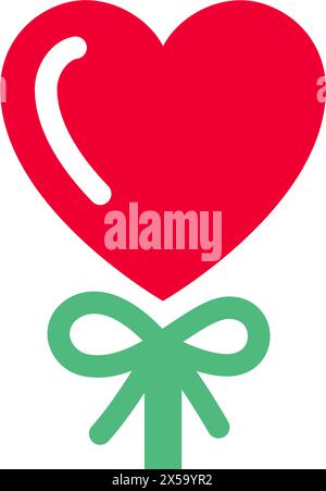 heart love in balloon helium icon Stock Vector Image & Art - Alamy