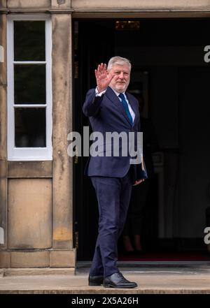 Newly appointed First Minister of Scotland John Swinney stands with his ...