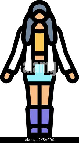 gyaru fashion color icon vector illustration Stock Vector Image & Art ...